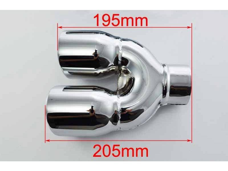 Exhaust Tips: universal Stainless Steel Chrome Plated Exhaust Tips Dual ...