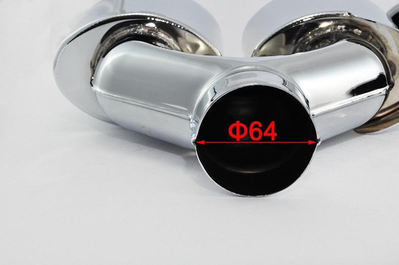 Exhaust Tips: Universal Stainless Steel Chrome Plated Exhaust Tip Dual ...