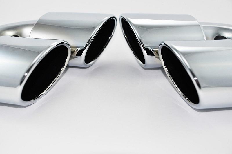 Exhaust Tips: universal Stainless Steel Exhaust Tips Dual Mercedes AMG ...
