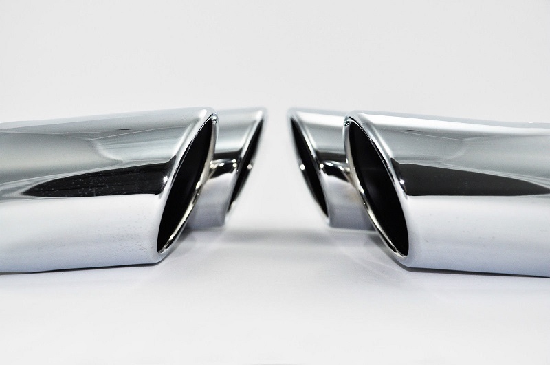 Exhaust Tips: universal Stainless Steel Exhaust Tips Dual Mercedes AMG ...