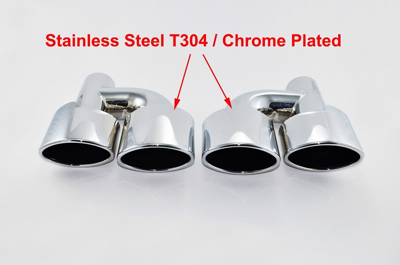 Exhaust Tips: universal Stainless Steel Exhaust Tips Dual Mercedes AMG ...