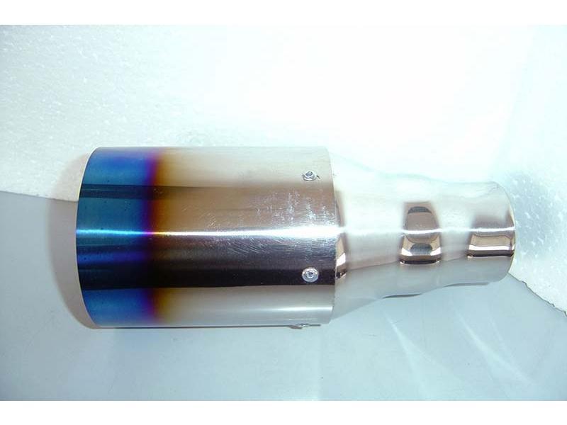 Exhaust Tips: Universal Titanium Exhaust Tip Round D89 L180 IN60-50