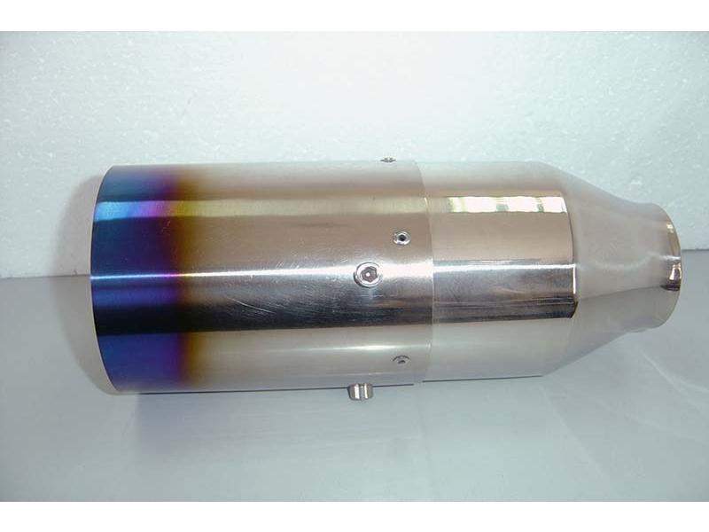 Exhaust Tips: Universal Titanium Exhaust Tip 89mm L210