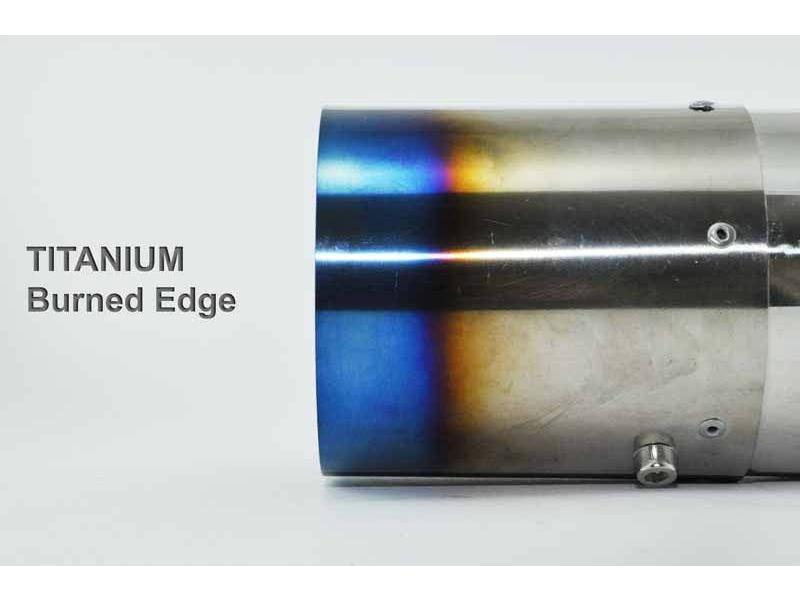 Exhaust Tips: Titanium Universal Exhaust Tip Round Burnt D101 L230 IN60 ...