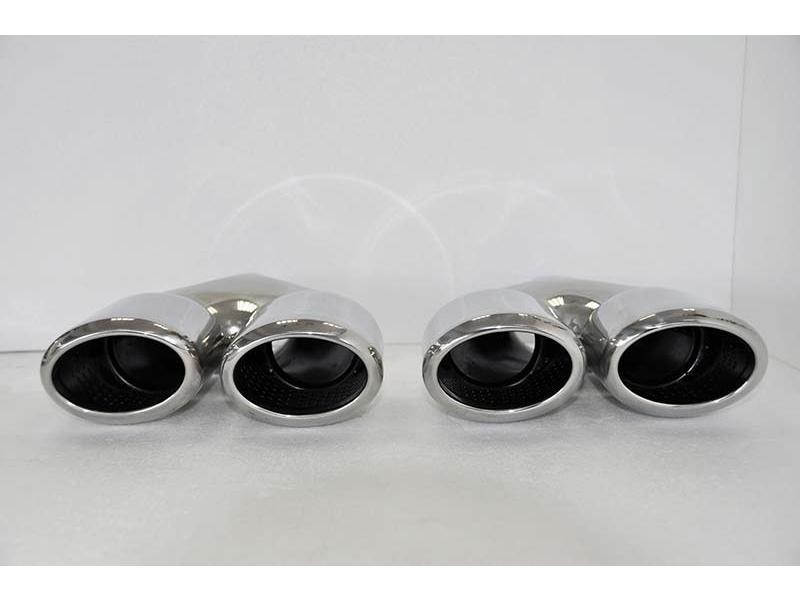 Exhaust Tips: Universal Stainless Steel Exhaust Tip Dual Slant 95x70 ...
