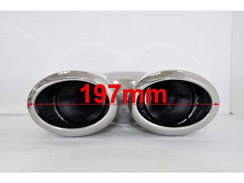 Exhaust Tips: Universal Stainless Steel Exhaust Tip Dual Slant 95x70 ...