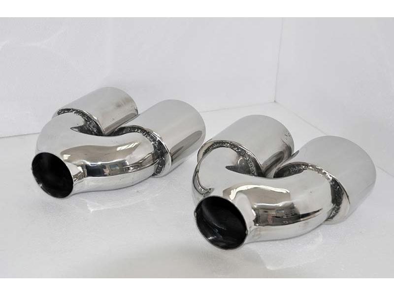 Exhaust Tips: Universal Stainless Steel Exhaust Tip Dual Slant 95x70 ...