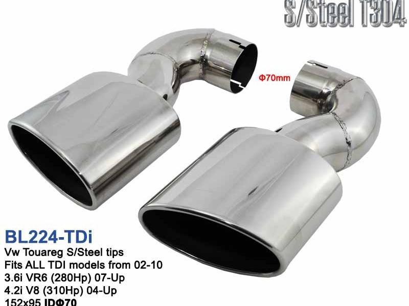 VW Touareg Mk1 (7L) '02-'10: VW Touareg TDi 152x95 ID70 Stainless Steel ...