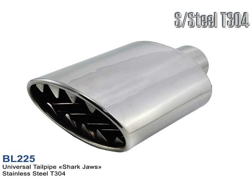Exhaust Tips: Universal Stainless Steel Exhaust Tip Oval SHARK 152x102 ...