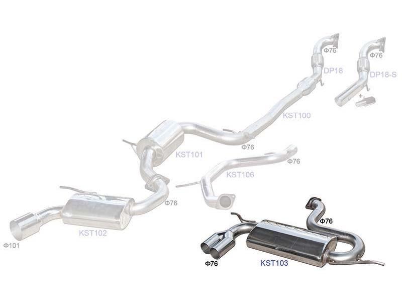 Seat Leon Mk2 (1P) '05-'12: Seat Leon Cupra 2.0TFSi 08- Rear Exhaust ...