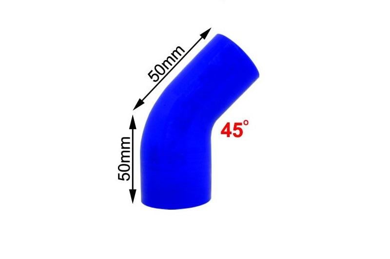 Silicone Hoses: Silicone Reducer Bend 70-50mm 45 Degrees