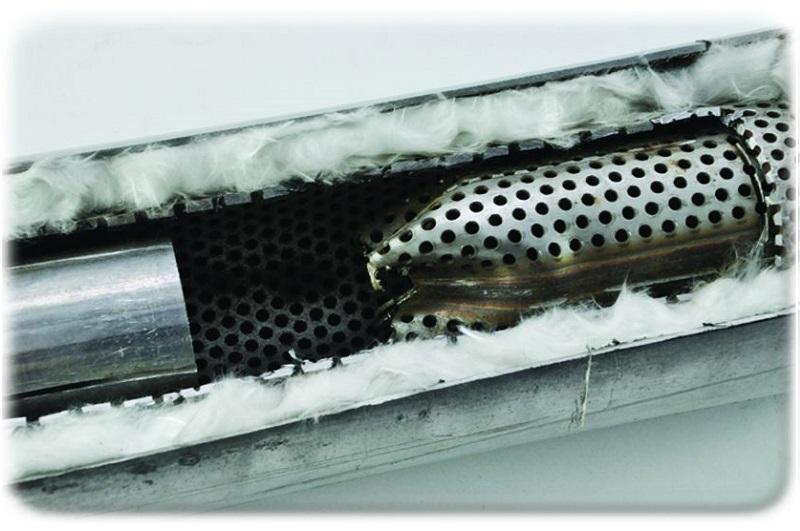 Auspuff Schalldämpfern: Edelstahl Resonator-Schalldämpfer Leiser Ton