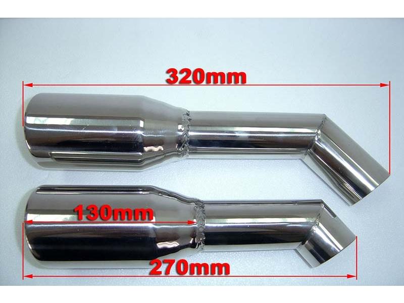 VW Golf Mk5 (1K) '04-'08: Universal Stainless Steel Exhaust Tips Round VW Golf 5 GTi Look 2x76 ...