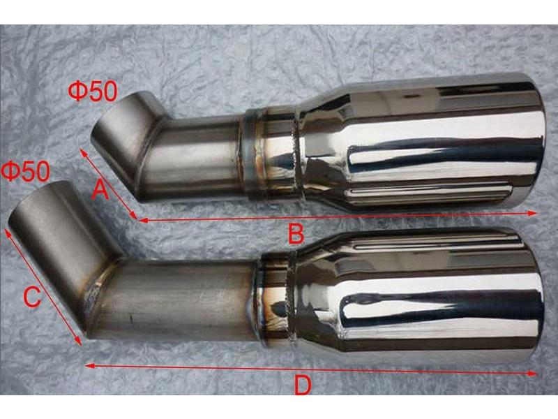 VW Golf Mk5 (1K) '04-'08: Universal Stainless Steel Exhaust Tips Round ...