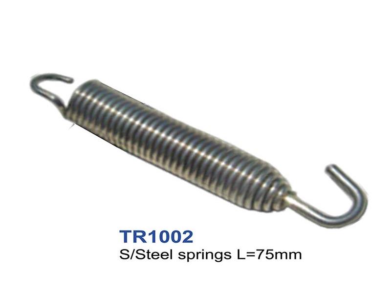 Motorfiets Uitlaten: Motorfiets RVS Uitlaat Springveer L75mm