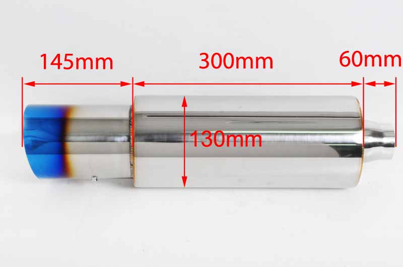 Exhaust Mufflers: Universal Stainless Steel Exhaust Muffler Round D130 ...