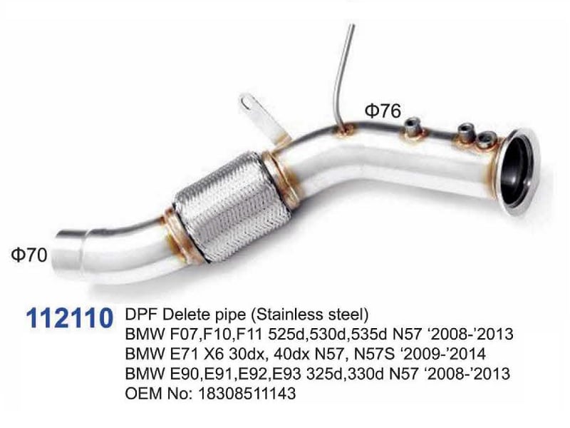 Roetfilters Diesels: BMW F07/F10/F11/E71 X6/E90/E91/E92/E93 Stainless ...