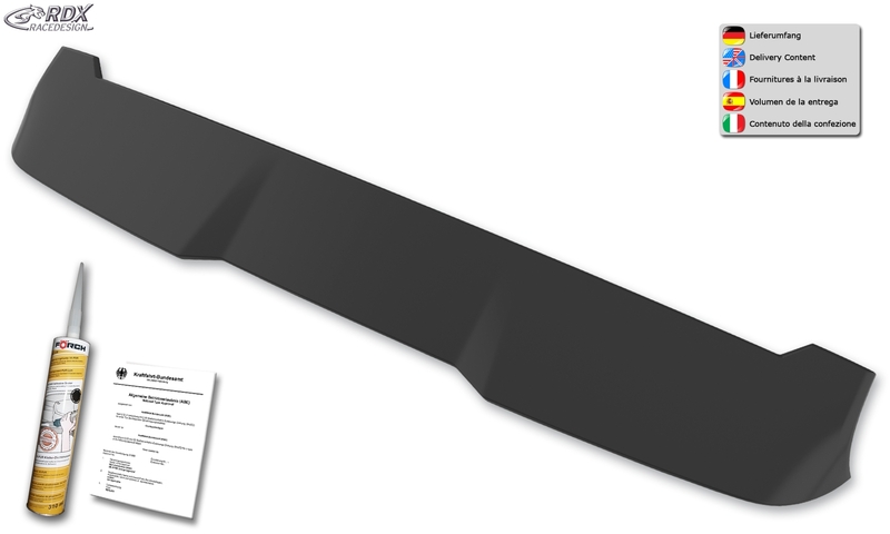 Rear Spoilers: RDX Roof Spoiler for CITROEN Jumper, FIAT Ducato, OPEL ...