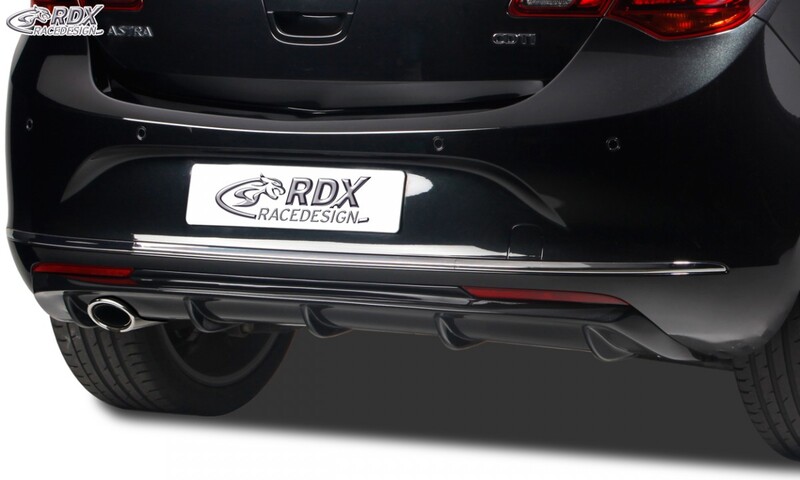 Rear Diffusers: RDX rear bumper extension for OPEL Astra J Diffusor