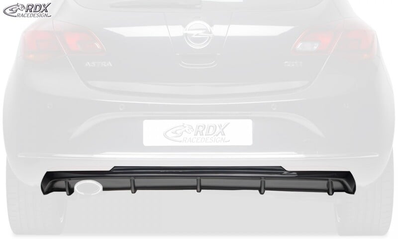 Rear Diffusers: RDX rear bumper extension for OPEL Astra J Diffusor