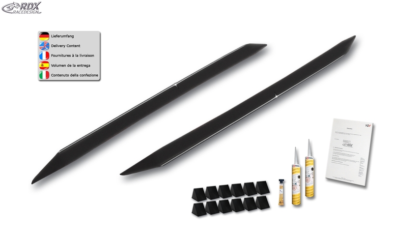 Sideskirts: RDX Sideskirts for DACIA Sandero 1 (SD/SDR) "Slim"