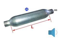 Auspuff Schalldämpfern: Edelstahl Resonator-Schalldämpfer Leiser Ton