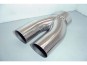 Tubi di Scarico: Acciaio Inox Tubo di Raccordo a Y IN50 OUT2x45 L150